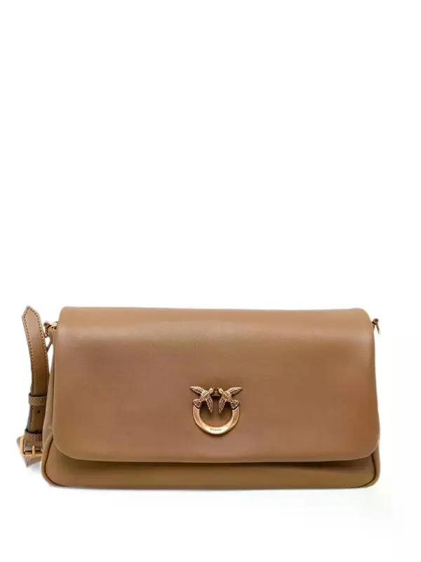 Pinko Love Bag Click Soft Horizontal Handle Medium Crossbody Bag In Leather