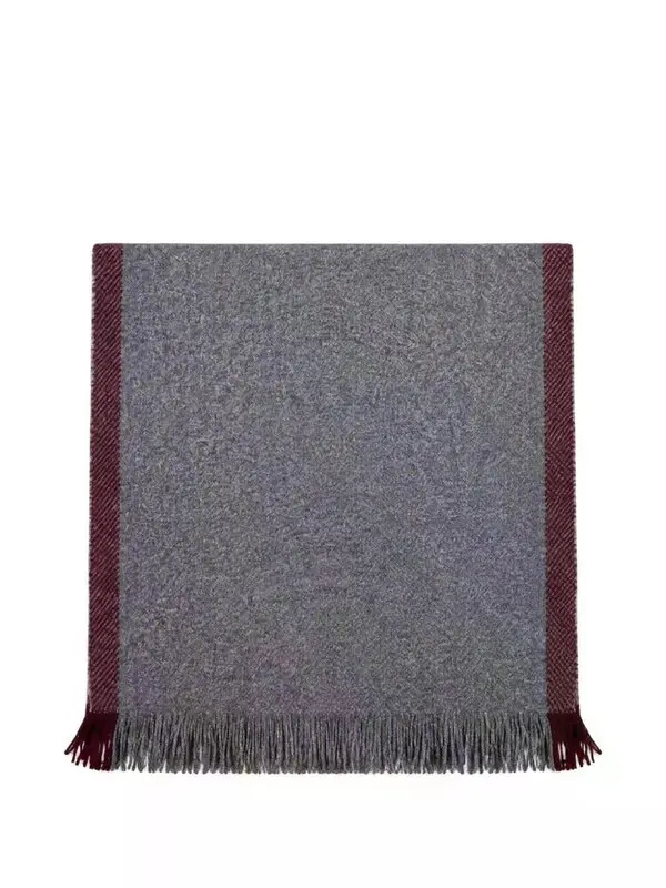 Brunello Cucinelli Fringed Contrast-trim Scarf