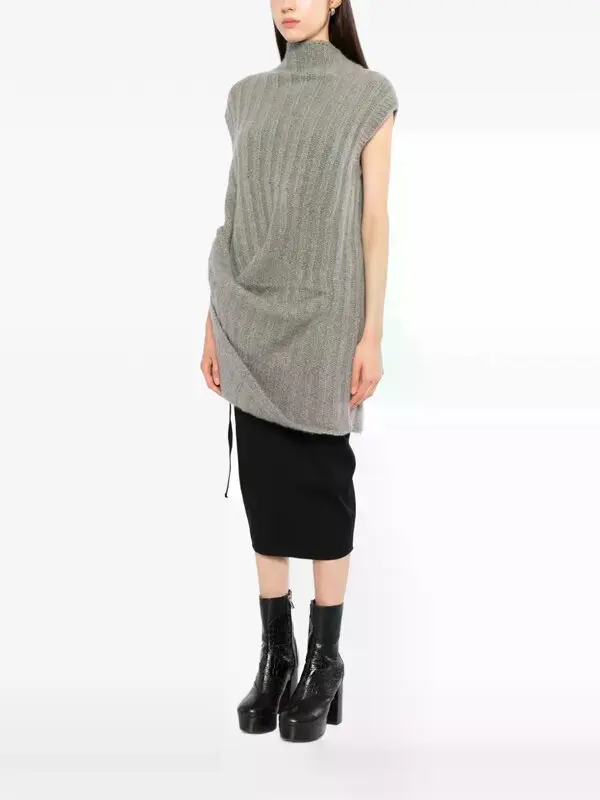 Rick Owens Ribbed-knit Sleeveless Sweater