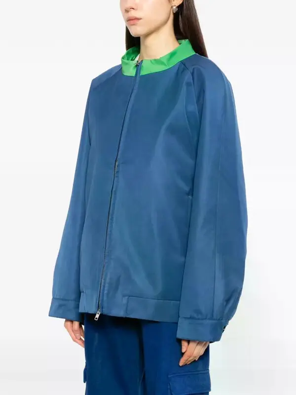 LII Contrast-collar Raglan-sleeve Jacket