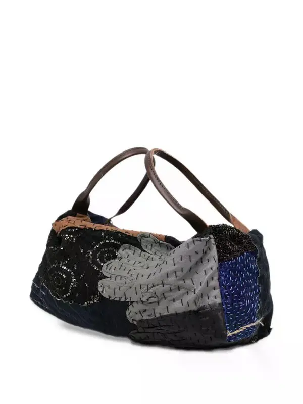 By Walid Patchwork Bead-embellished Tote Bag