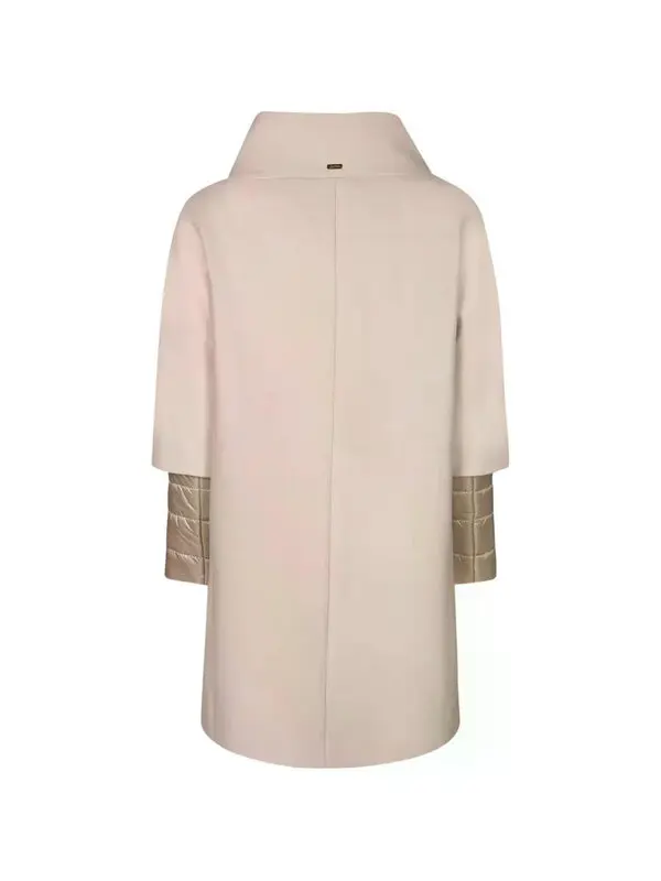 Herno Quilted-sleeve Funnel-neck Coat