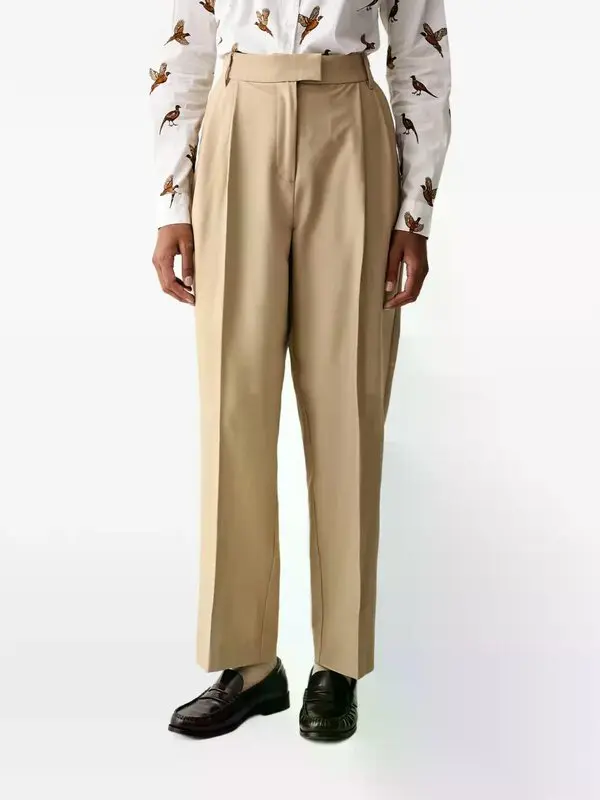 Barbour Fawne Straight-leg Trousers