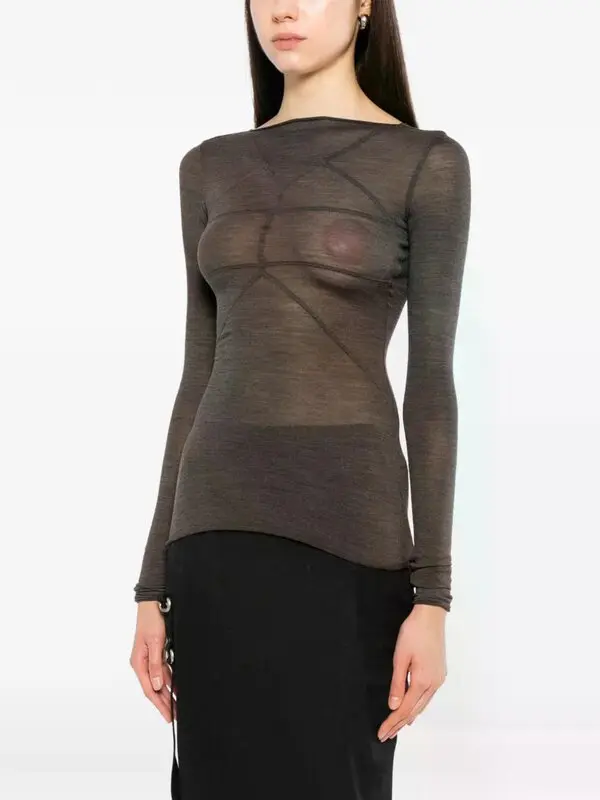 Rick Owens Sheer Panelled Top