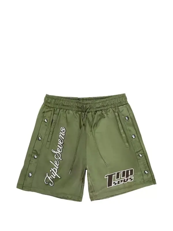 TRIPLE SEVENS Logo-patch Press-stud Shorts