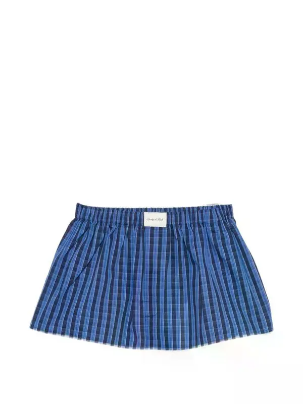Sporty & Rich Check-pattern Mini Skirt