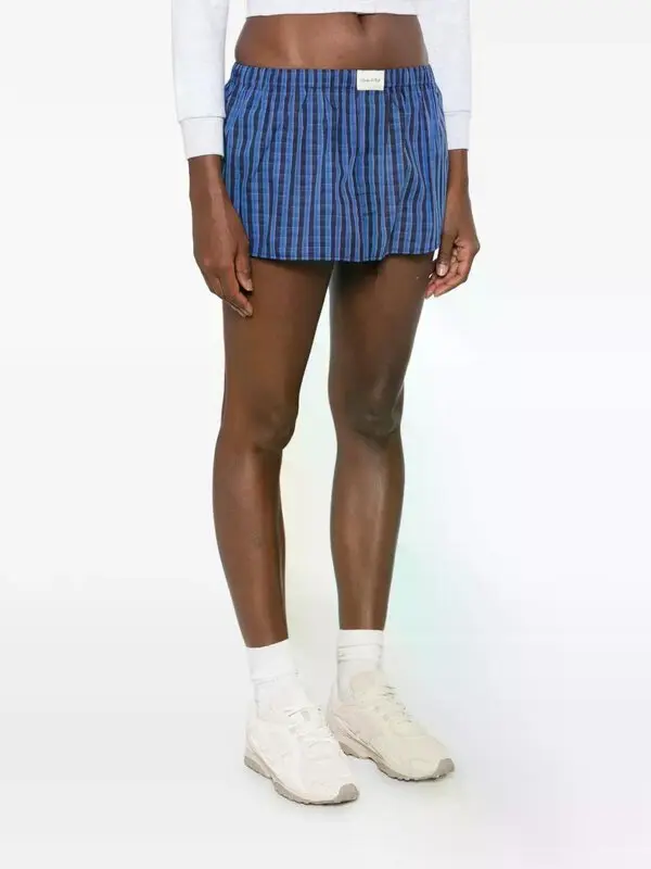 Sporty & Rich Check-pattern Mini Skirt