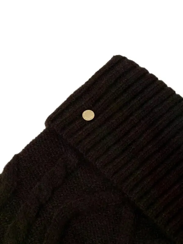 Armani Exchange Cable-knit Beanie Hat