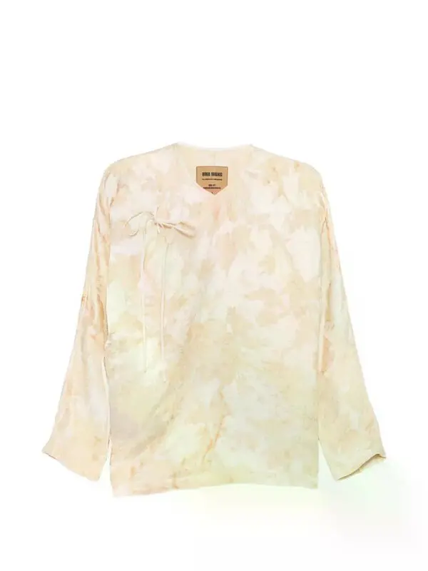 UMA WANG Abstract-pattern Tie-fastening Jacket