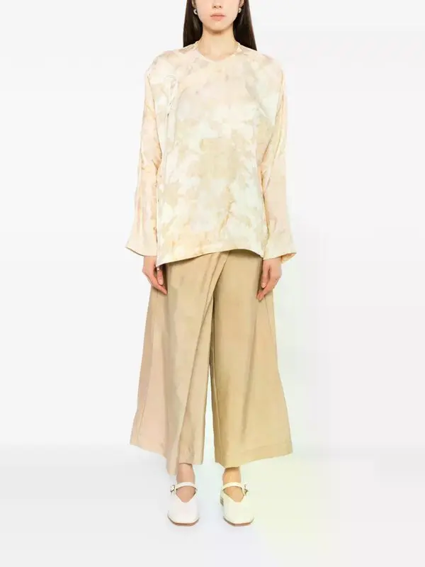 UMA WANG Abstract-pattern Tie-fastening Jacket