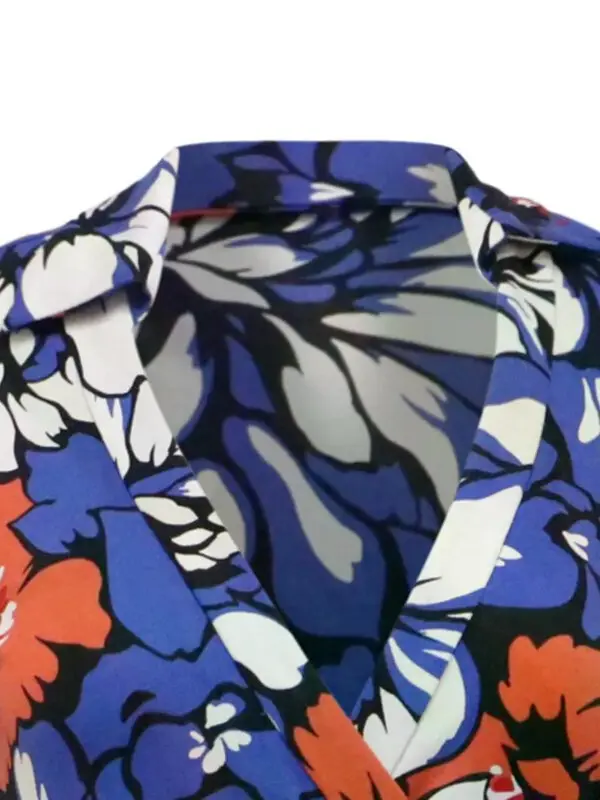 Diane Von Furstenberg Floral-print Wrap Dress - Blue
