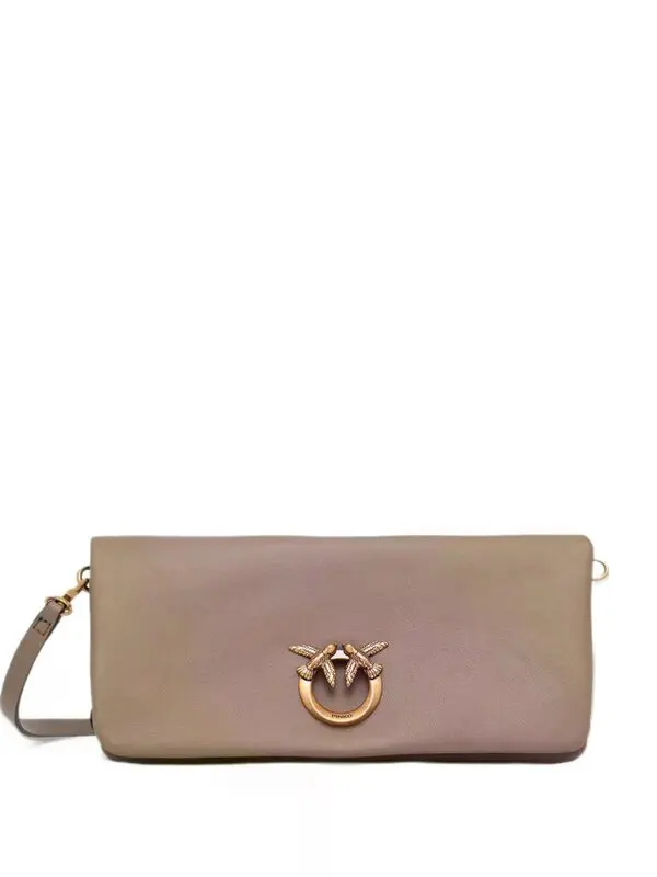Pinko Love Bag Click Soft Horizontal Mini Small Crossbody Clutch In Leather