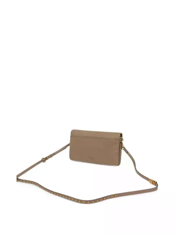 Pinko Love Bag Click Soft Horizontal Mini Small Crossbody Clutch In Leather