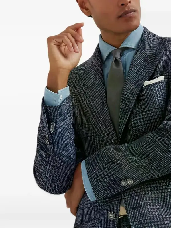 Brunello Cucinelli Checked Wool-blend Suit