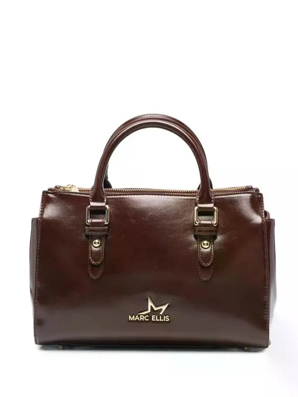 MARC ELLIS Cathy Logo-plaque Shoulder Bag - Brown