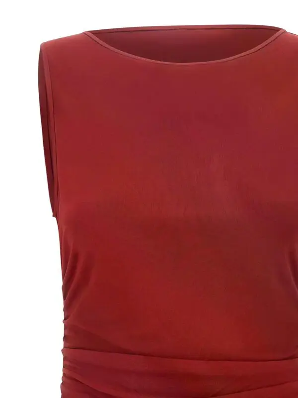 Diane Von Furstenberg Perfect Click Ruched Top - Red