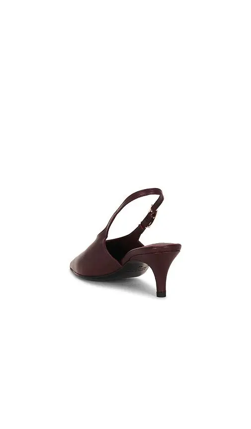 ANINE BING Nelly Buckle Slingback Pump In Brown