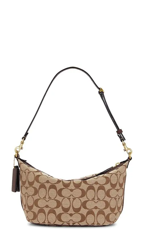 COACH Signature Jacquard Demi Shoulder Bag In Brown
