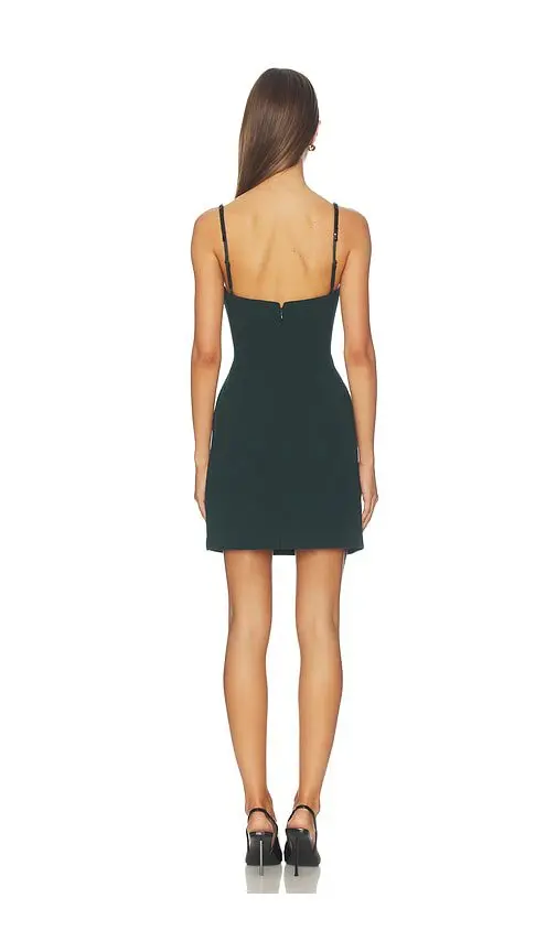 Simkhai Maeva Bustier Mini Dress In Dark Green