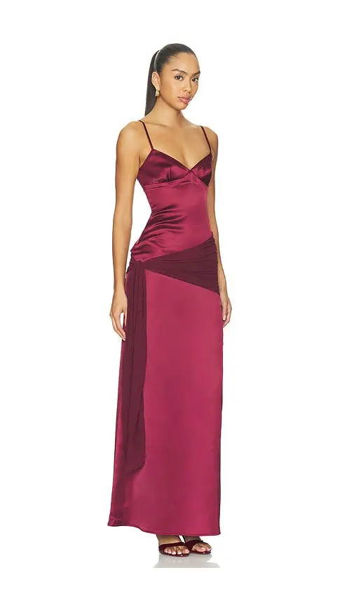 Majorelle Emmie Gown In Burgundy