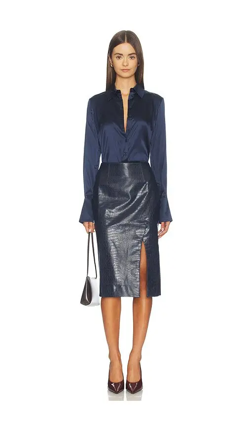 NICHOLAS Paloma Top In Navy