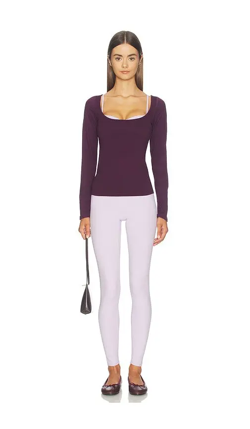 437 The Scoop Top In Mauve