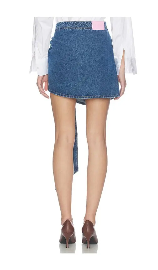Closed Draped Mini Skirt In Denim-medium