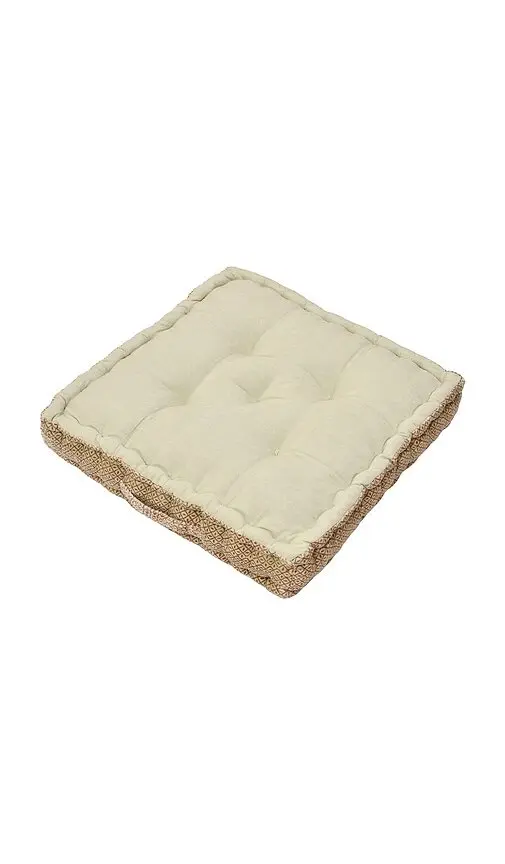 VERVE CULTURE Square Meditation Cushion In Beige