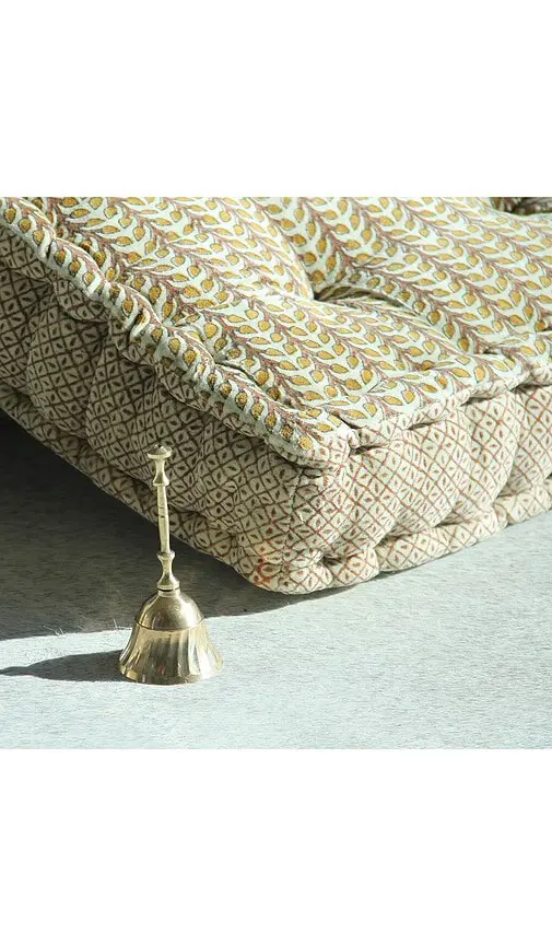 VERVE CULTURE Square Meditation Cushion In Beige