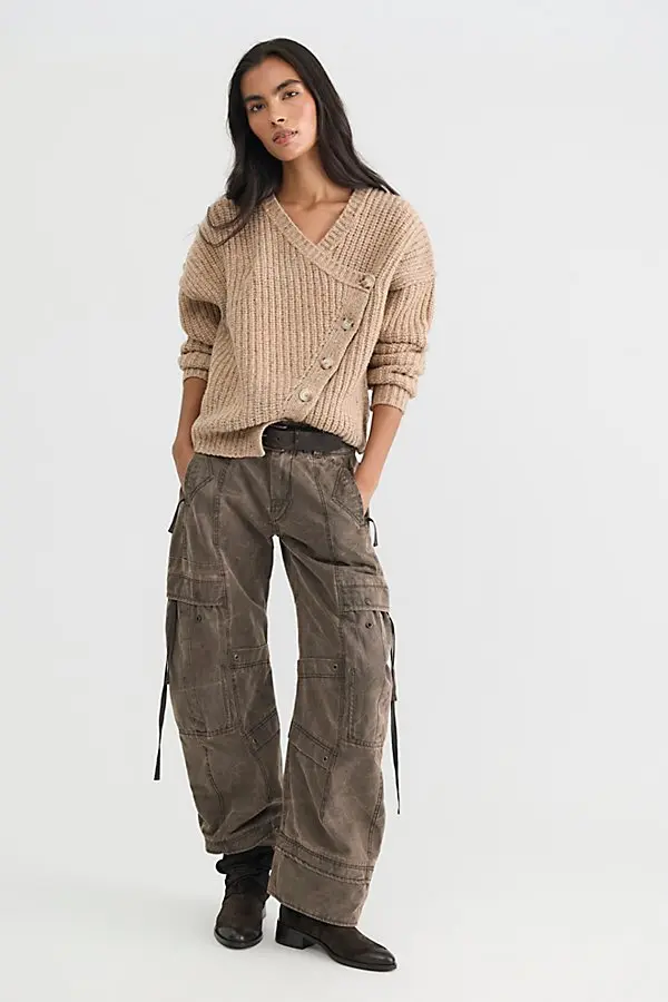 Free People We The Free Snowstorm Asymmetric Cardigen