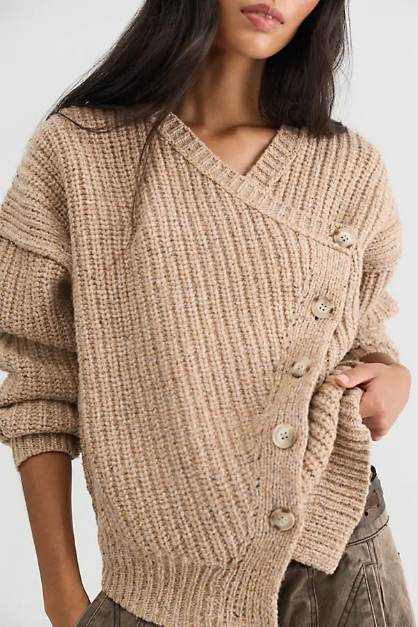 Free People We The Free Snowstorm Asymmetric Cardigen
