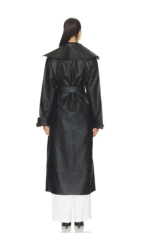 Superdown Astra Faux Leather Trench