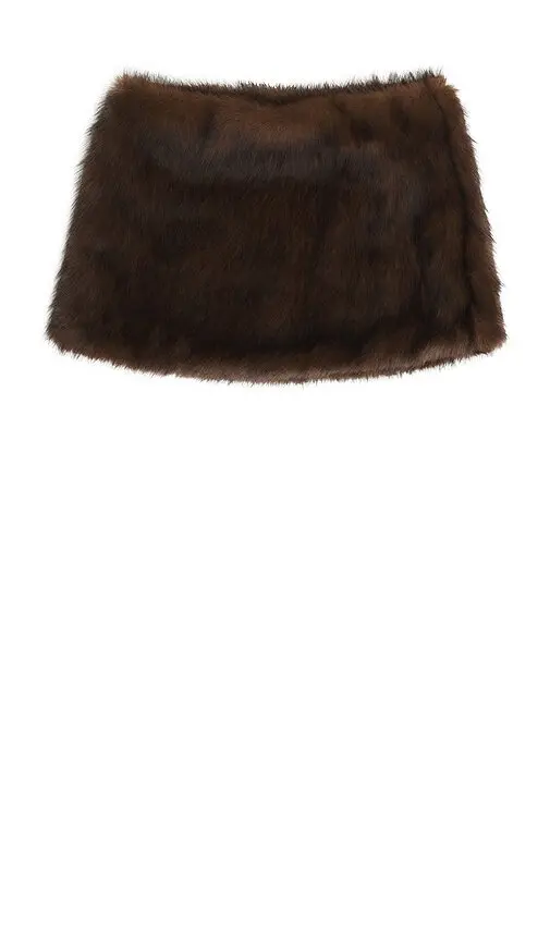 Source Unknown Edmea Faux Fur Scarf - Brown