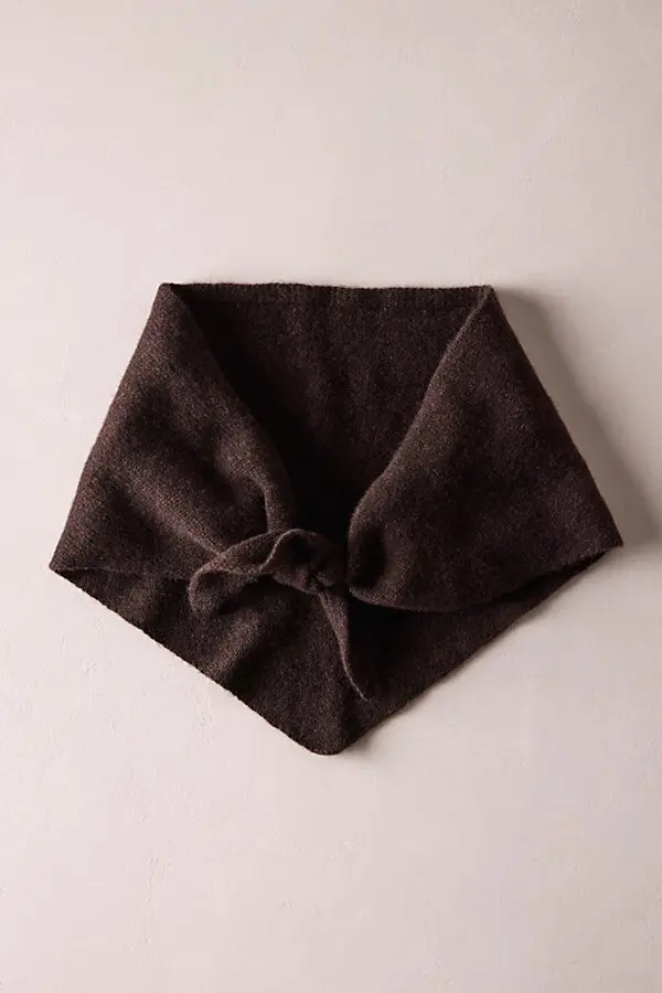Free People Cashmere Triangle Scarf - Coffee