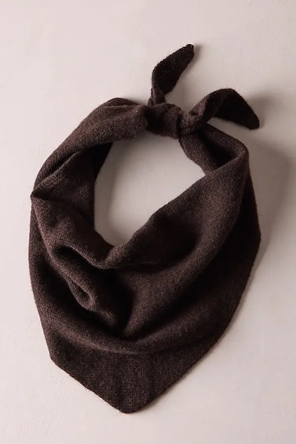 Free People Cashmere Triangle Scarf - Coffee