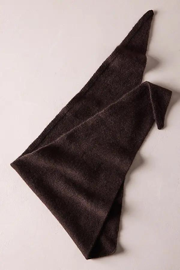 Free People Cashmere Triangle Scarf - Coffee