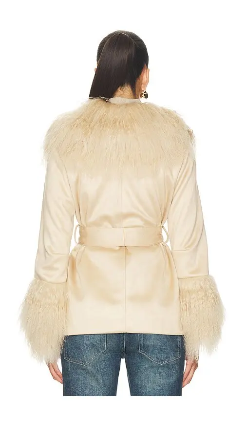 BUBISH Gigi Shearling Jacket In Beige