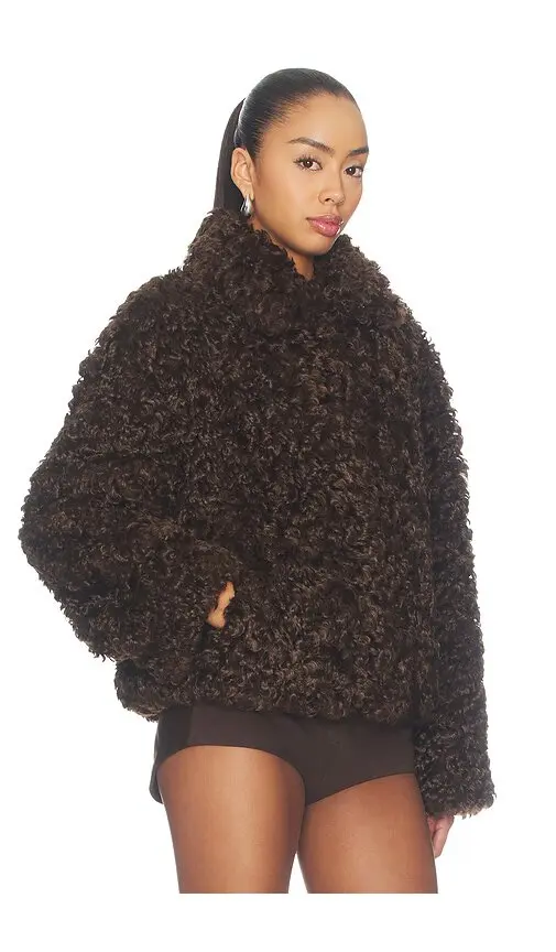 Closed Faux Fur Jacket In Brown