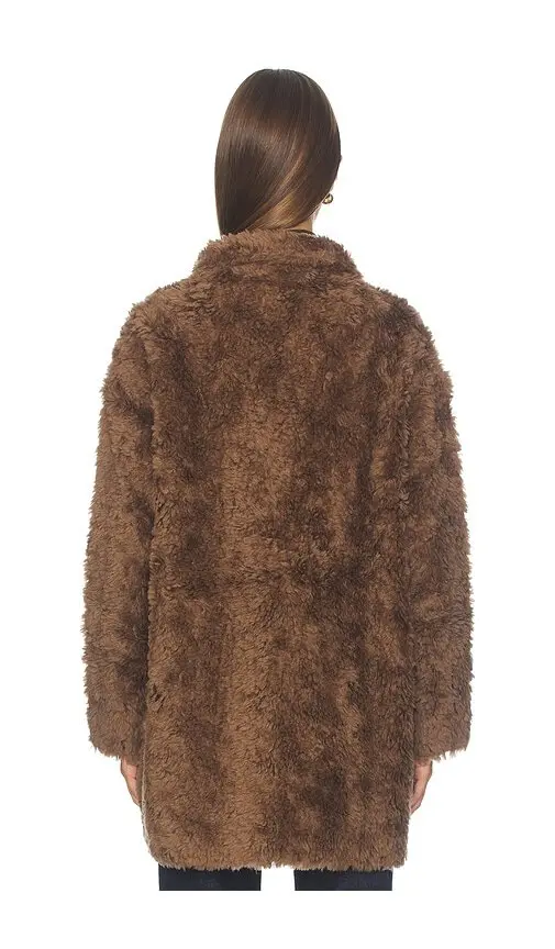 CUBIC LONDON High Collar Furry Wool Coat