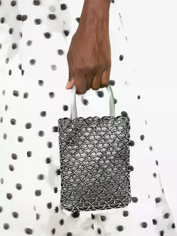 ANYA HINDMARCH Crystal-embellished Scalloped-edge Mini Bag