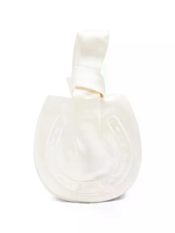 ANYA HINDMARCH Horseshoe-motif Satin Clutch Bag