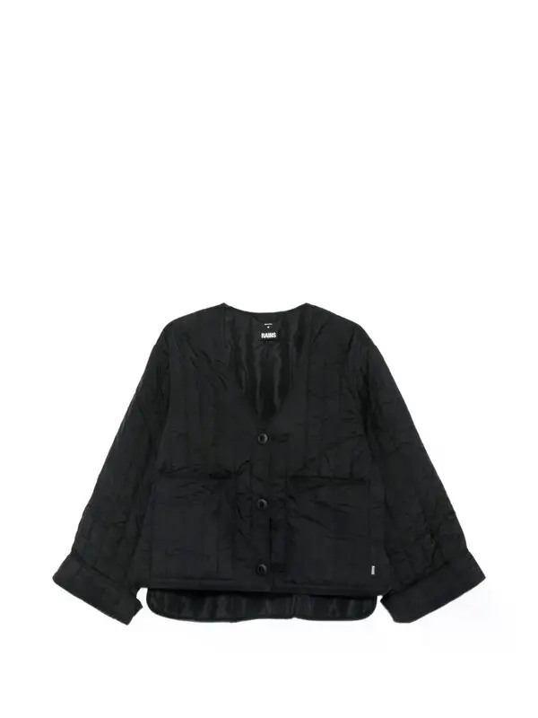 Rains Quilted V-neck Jacket