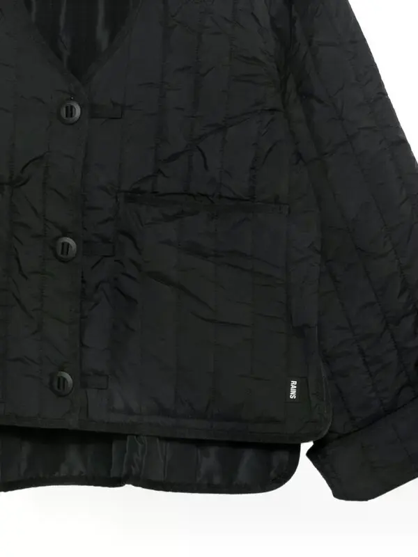 Rains Quilted V-neck Jacket