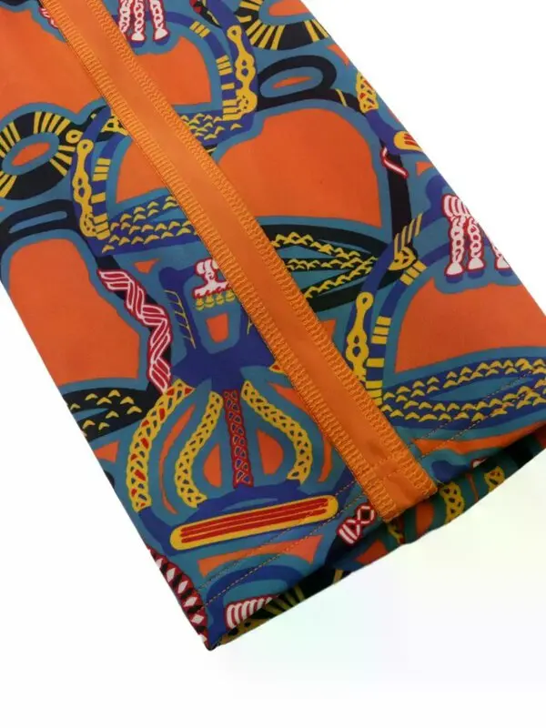 Hermès 2010s Graphic-print Cropped Trousers
