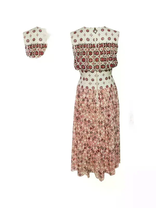 LOUIS VUITTON Floral-print Midi Dress