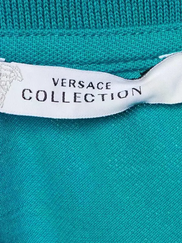 Versace Medusa-appliqué Polo-collar Mini Dress