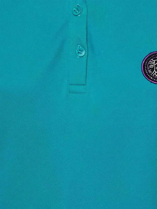 Versace Medusa-appliqué Polo-collar Mini Dress