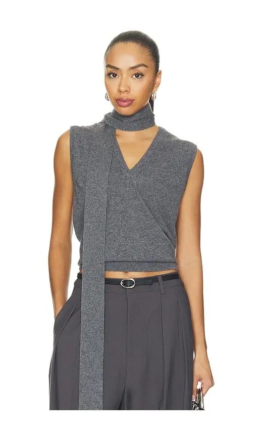 LISA YANG Ellisyn Top In Grey - Graphite