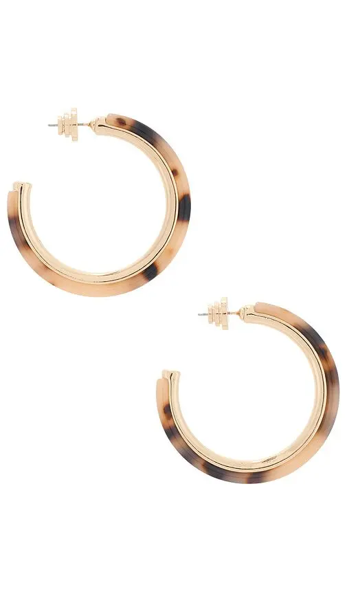 8 Other Reasons Tyla Acrylic Hoop Earrings In Brown