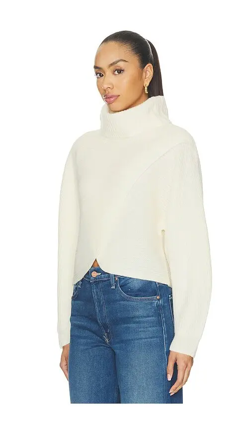 Simkhai Orlienne Long Sleeve Turtleneck In White